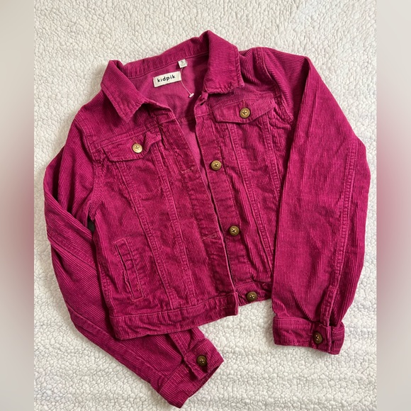 kidpik | Jackets & Coats | Kidpik Girls Fuschia Corduroy Jacket | Poshmark